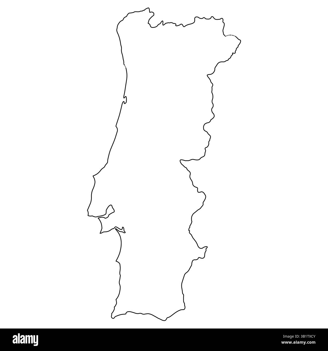 Portugal map symbol shape, travel web flat concept icon vector ...