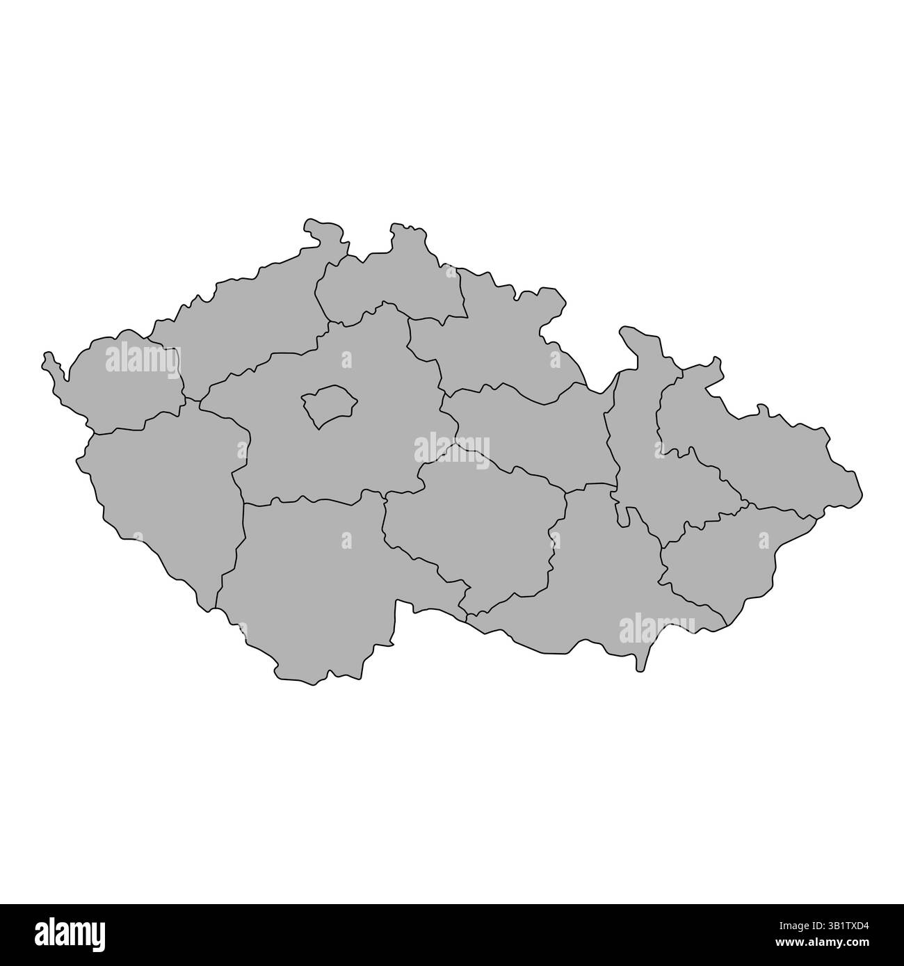 Czech republic map symbol shape, travel web flat concept icon vector ...