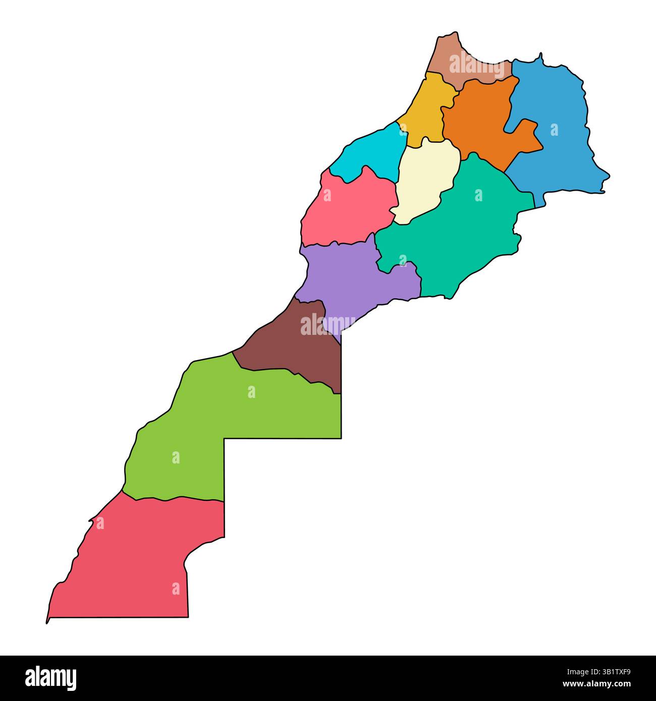 Morocco map symbol shape, travel web flat concept icon vector ...