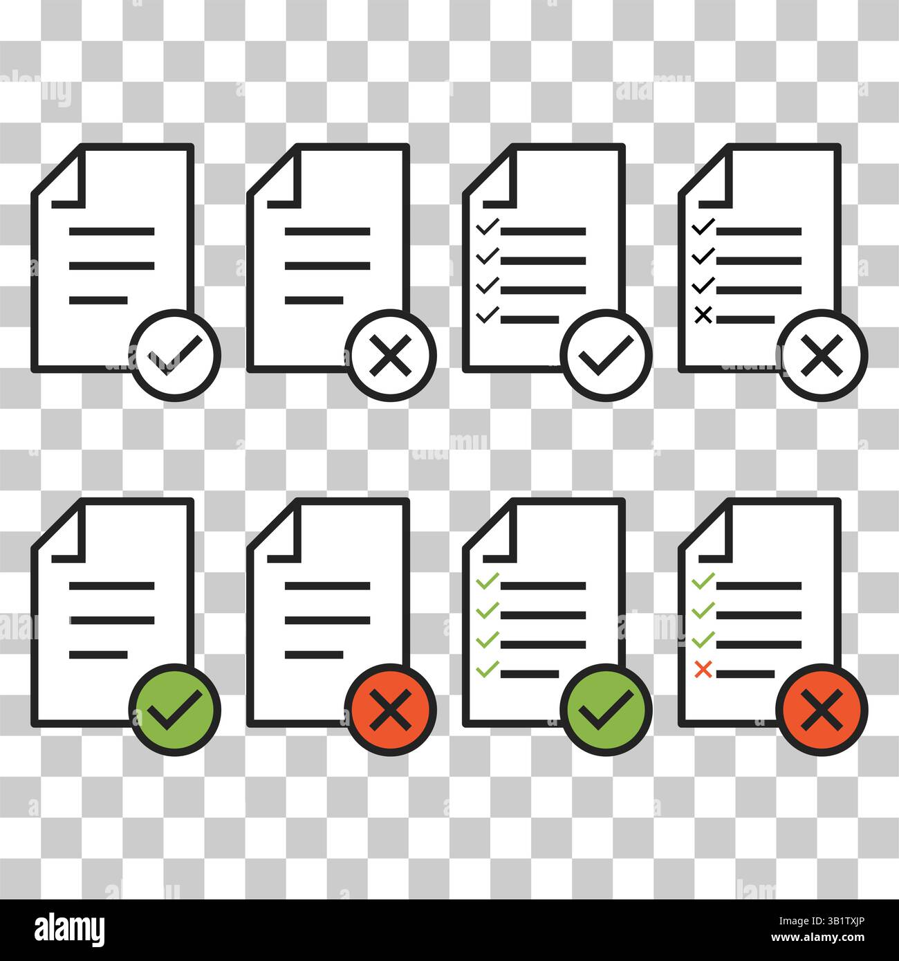 Set of in compliance icon sign, company passed inspection symbol ...