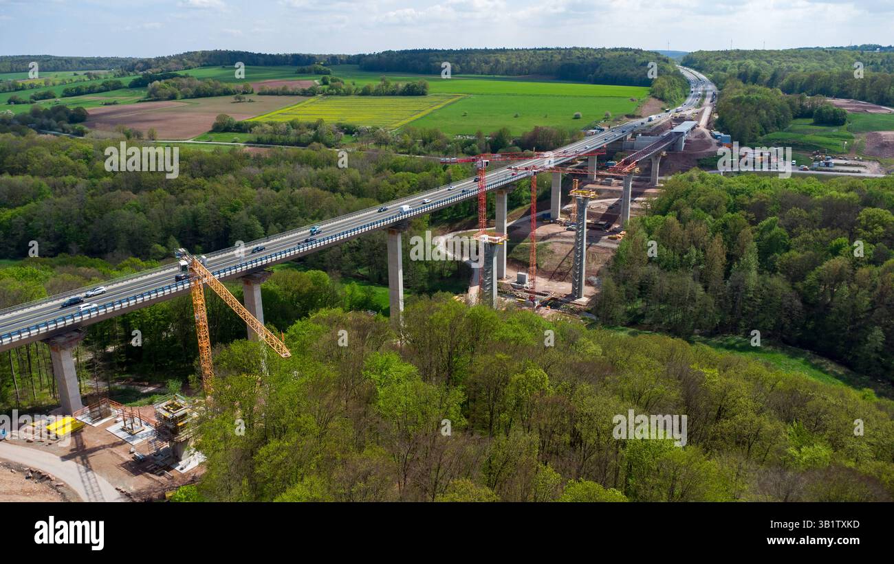 Oberthulba, Bavaria, Germany - April 26, 2025: Construction work ...