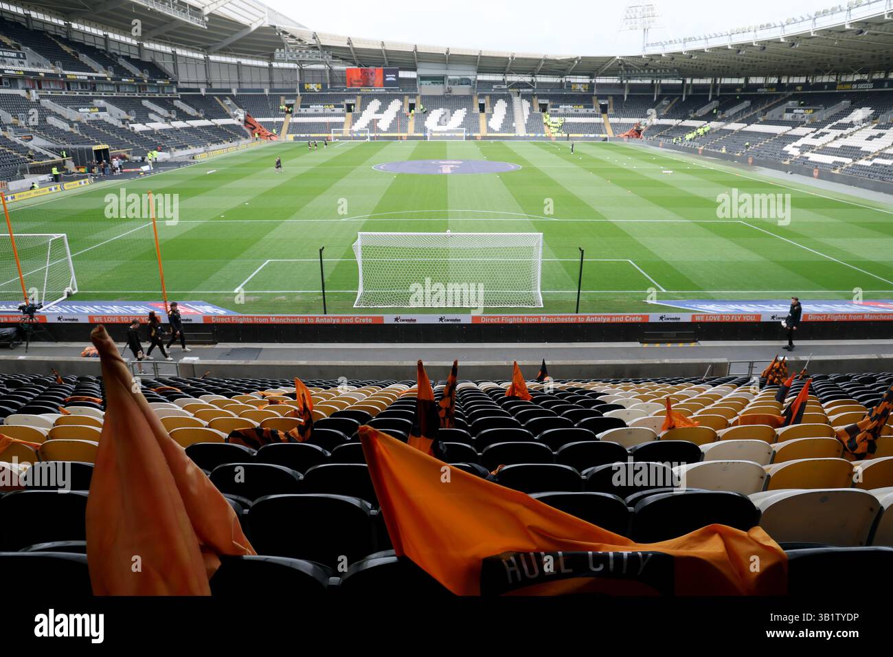 A general view of Hull City's MKM Stadium before the Sky Bet ...