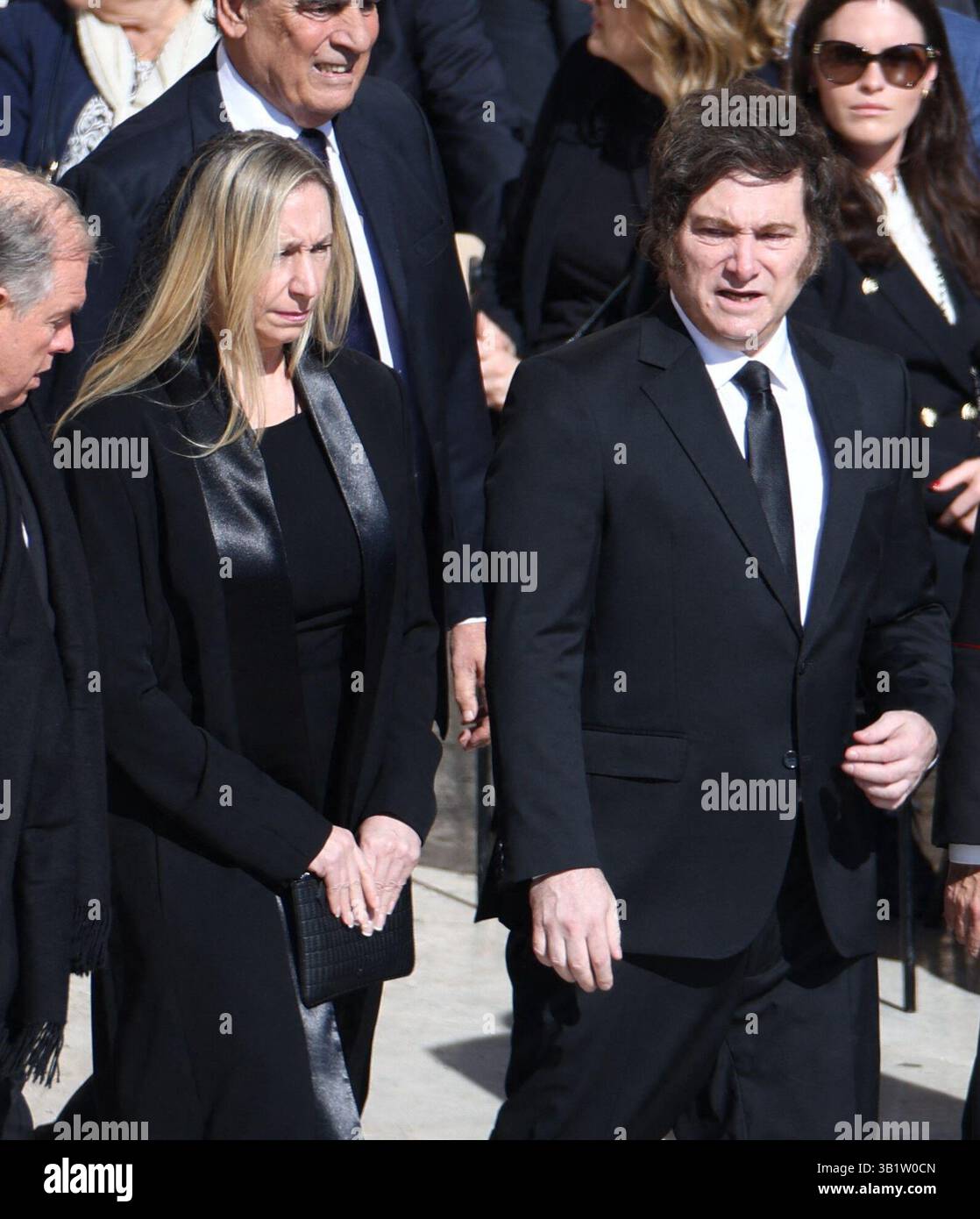 President of Argentina Javier Milei and his sister Karina Milei ...