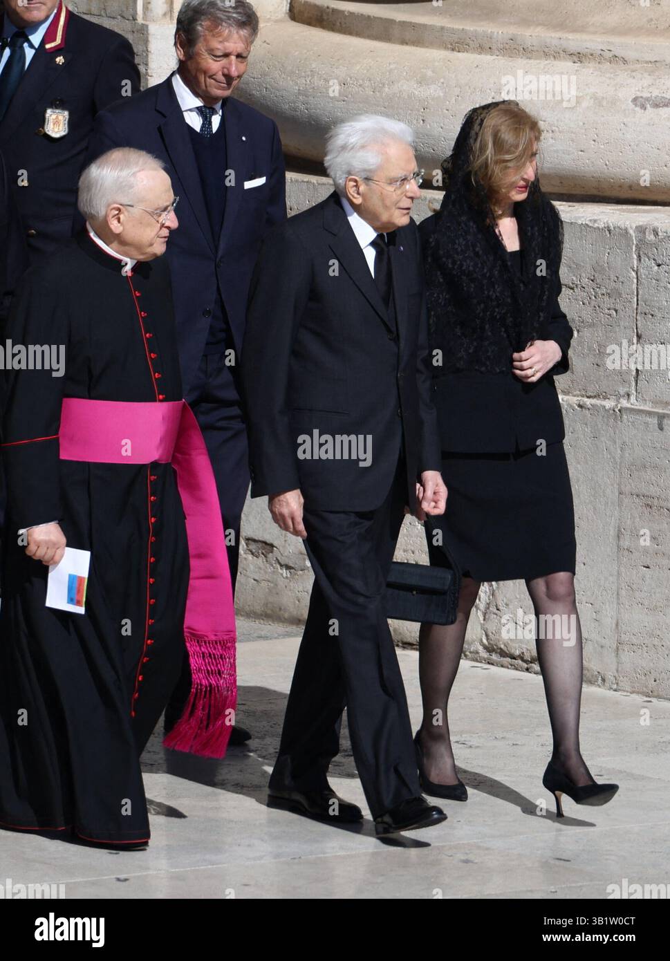 Italy's President Sergio Mattarella and his daughter Laura attending ...