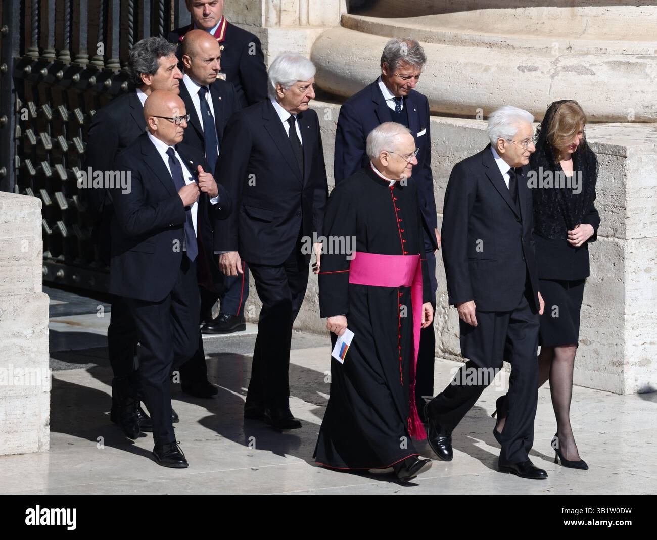 Italy's President Sergio Mattarella and his daughter Laura attending ...
