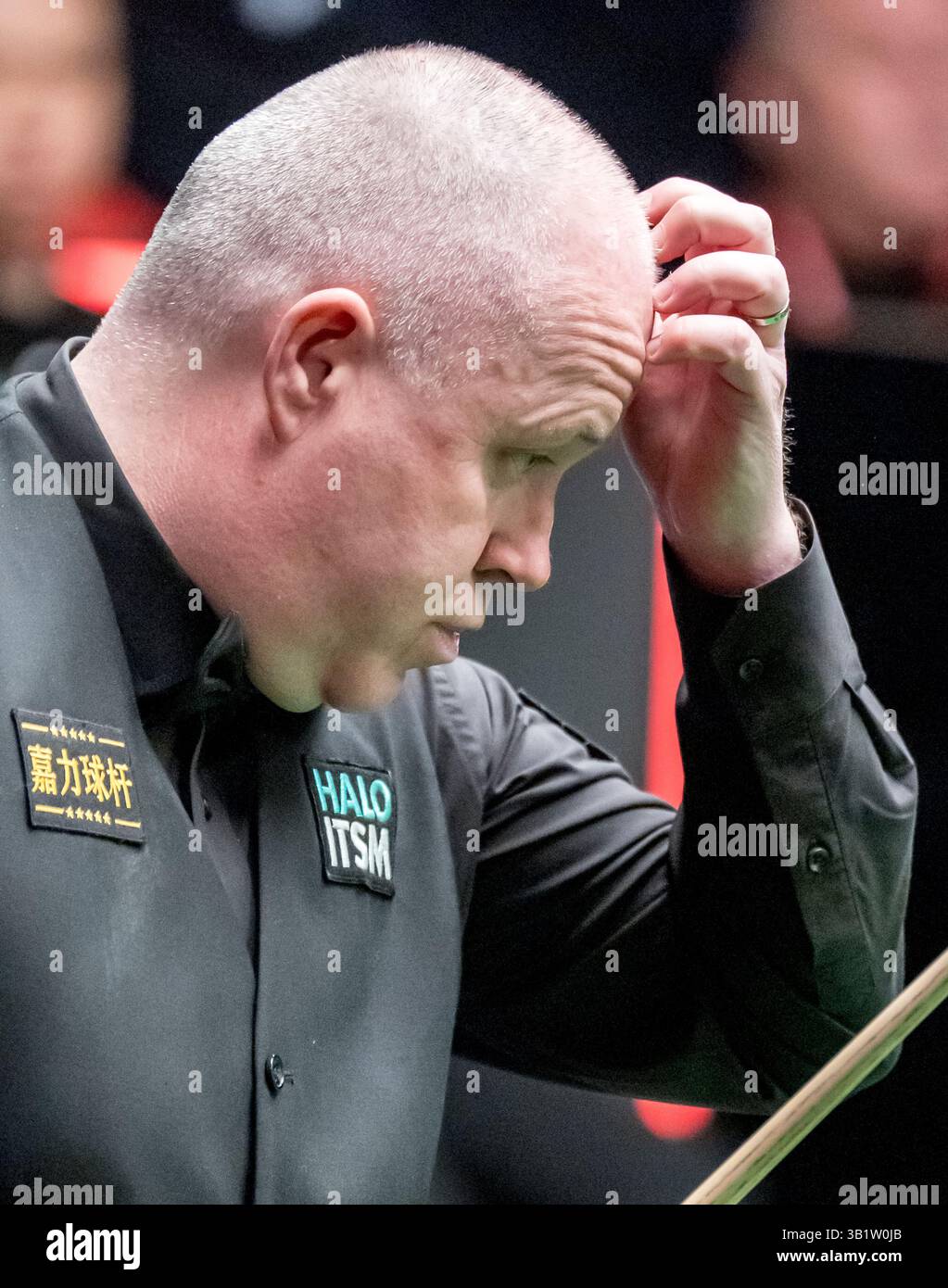 John Higgins during his match agains Xiao Guodong during day eight of ...