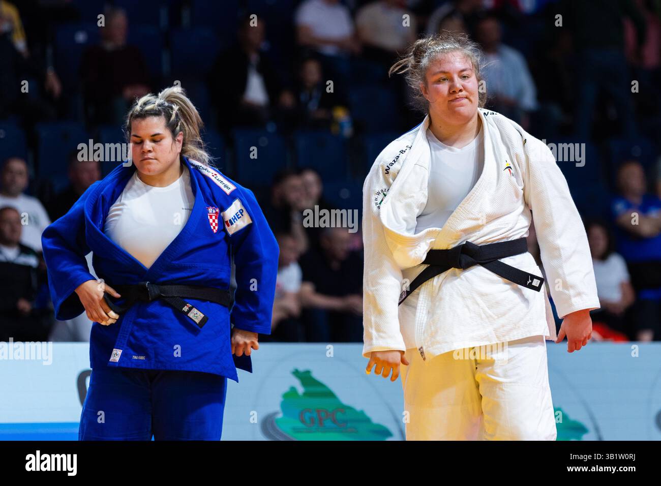 Podgorica, Montenegro. 26th Apr, 2025. Belgian Gabrielle Bouvier (white ...