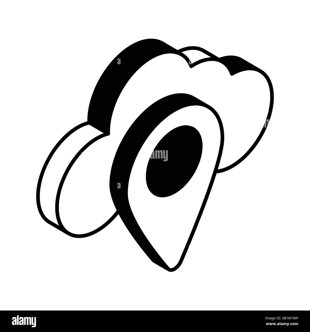 Cloud navigation, cloud location isometric vector design Stock Vector Image & Art - Alamy
