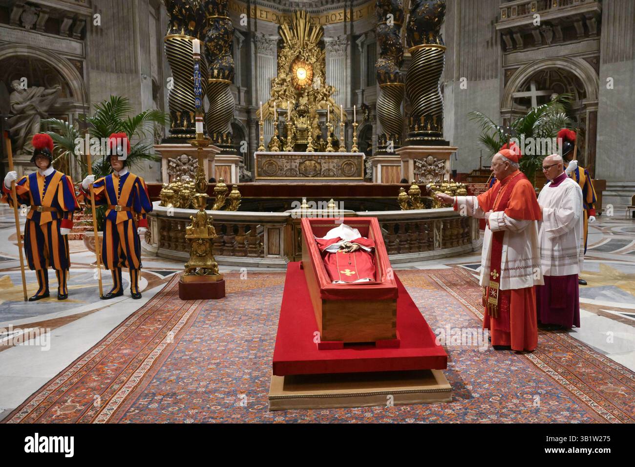 The casket of Pope Francis is sealed at St. Peter's Basilica, ahead of ...