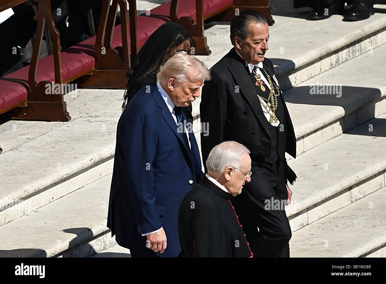 Funeral of Pope Francis Bergoglio in Piazza San Pietro. Donald And ...