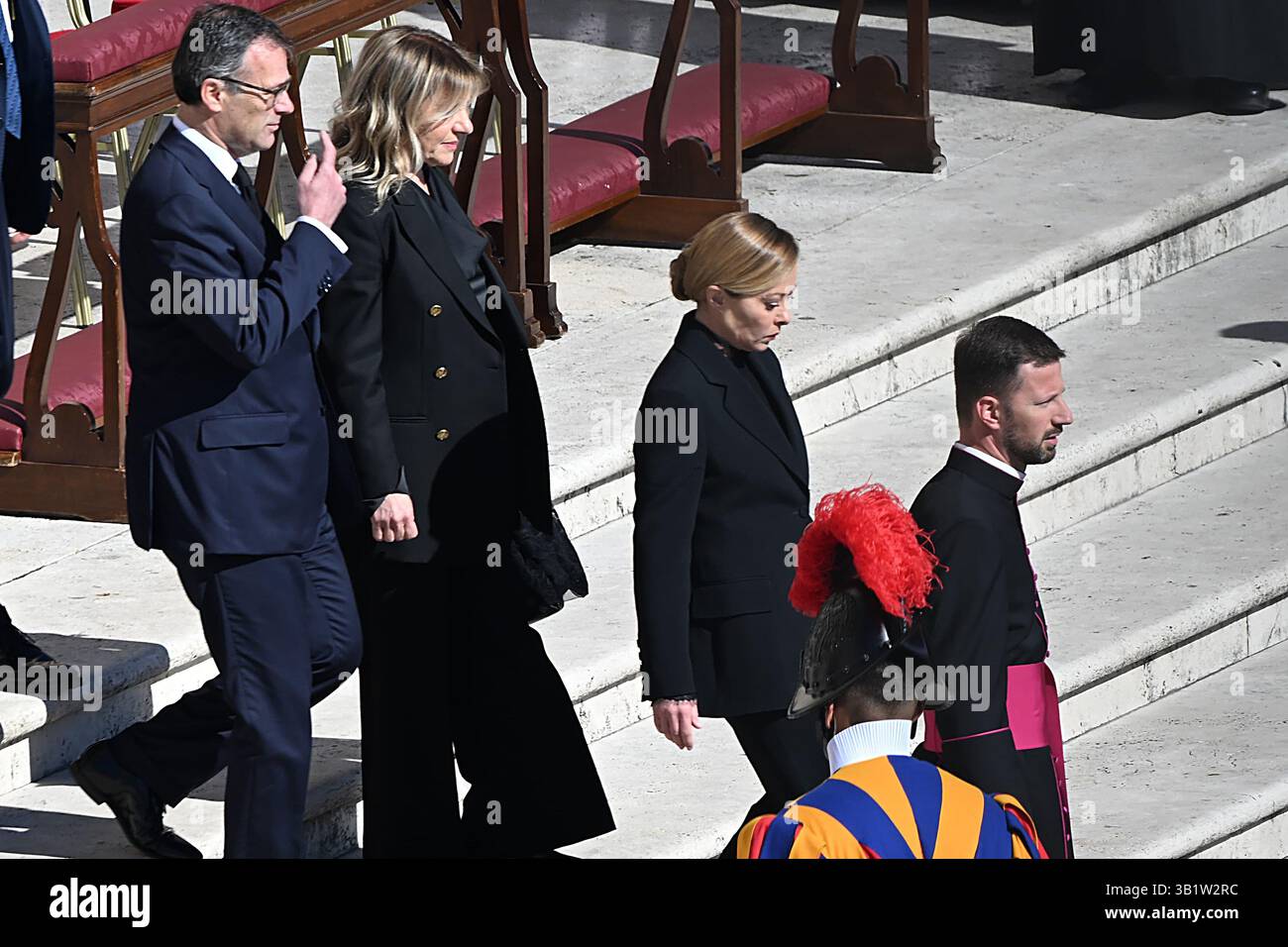 Roma, Lazio. 26th Apr, 2025. Giorgia Meloni during the funeral of Pope ...