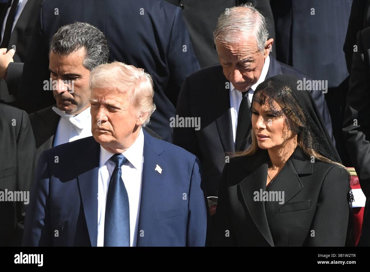 Roma, Lazio. 26th Apr, 2025. Donald And Melania Trump during the ...