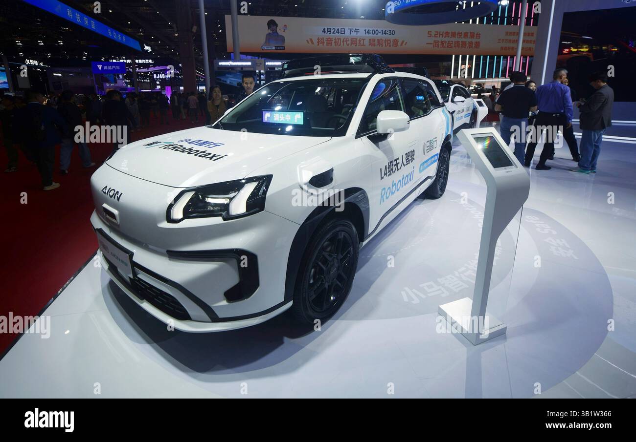 An electric car hosting the L4 autonomous driving technologies ...