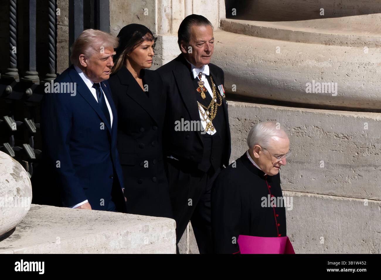 Rome, Italy. 26th Apr, 2025. United States President Donald Trump and ...