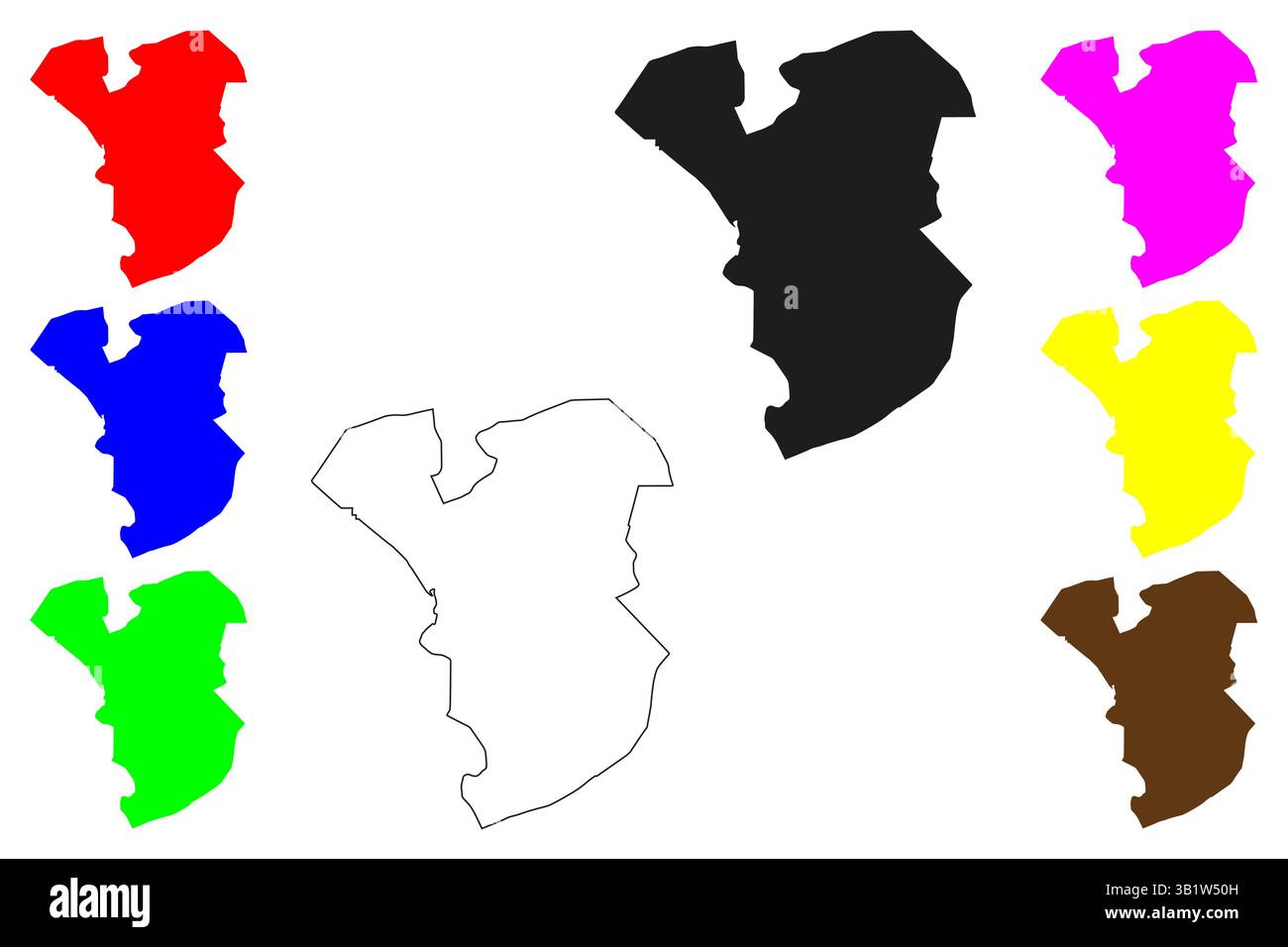 Mandsaur city (Republic of India, State of Madhya Pradesh) map vector ...