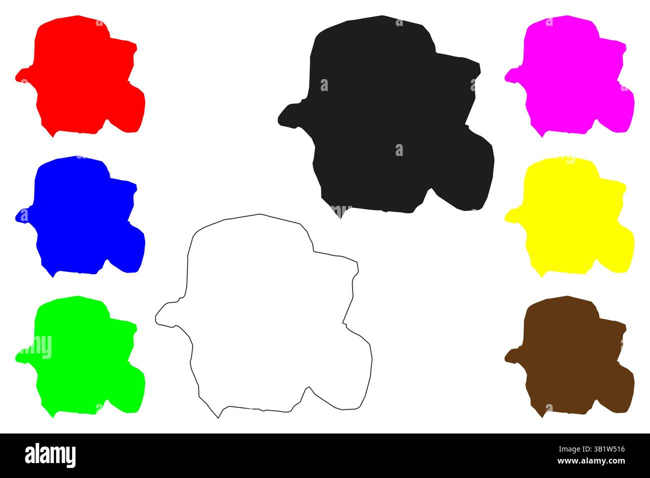 Malerkotla city (Republic of India, State of Punjab) map vector ...