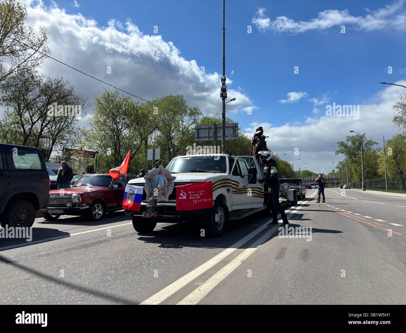 26 April 2025, Russia, Moskau: In Moscow, the Russian nationalist ...