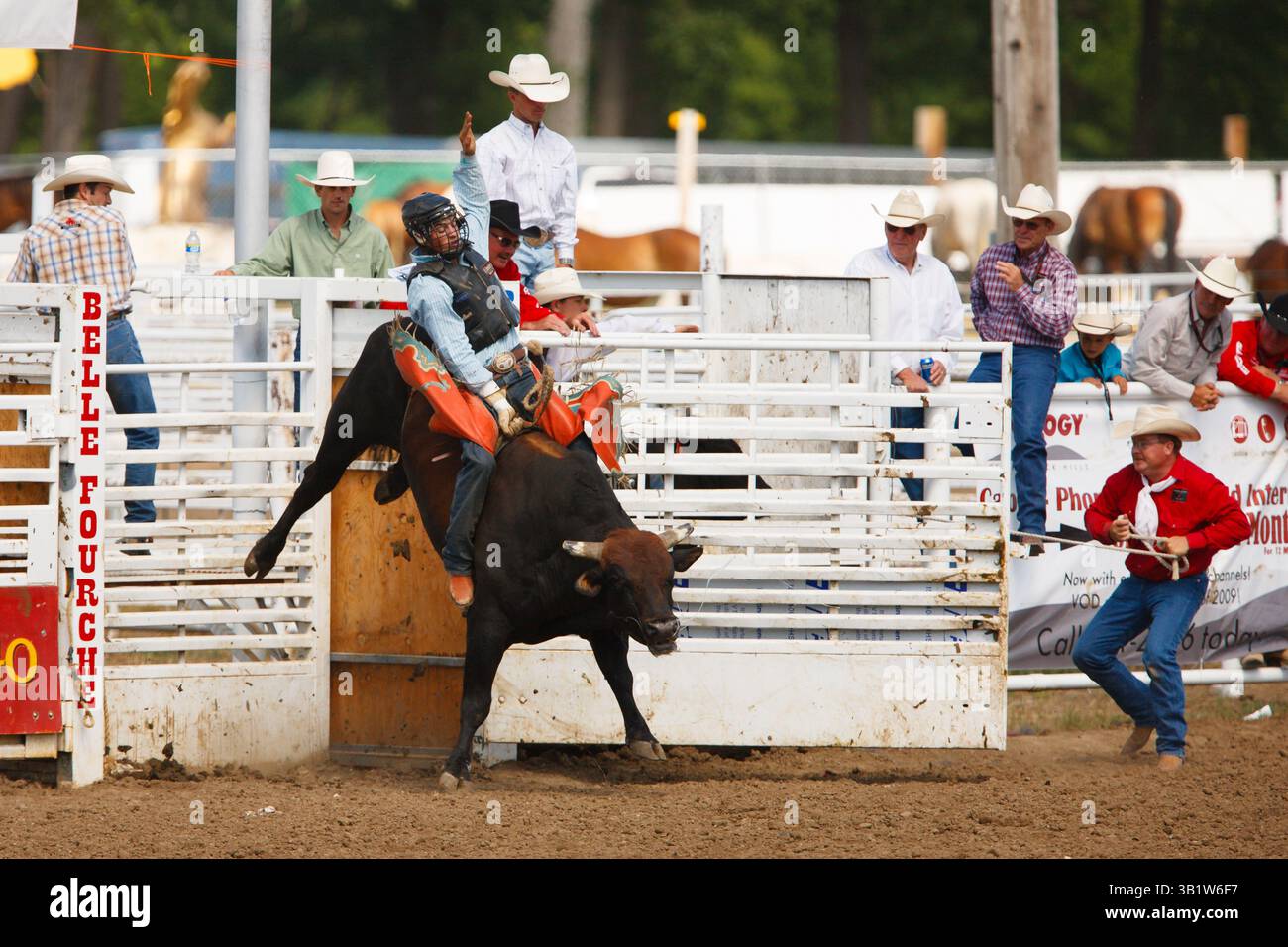 Bull rider leave chute hi-res stock photography and images - Alamy