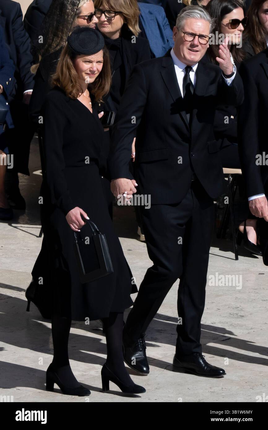 Rome, Italy. 26th Apr, 2025. British Prime Minister Keir Starmer (right ...
