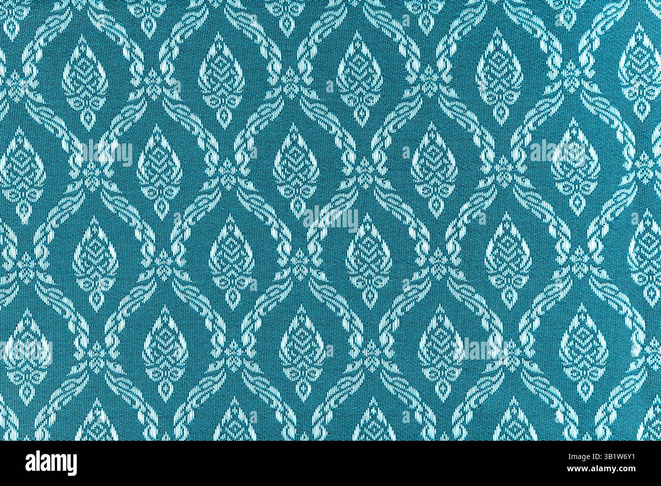 Texture blue Ancient fabric colorful thai silk handcrafted Stock Photo ...