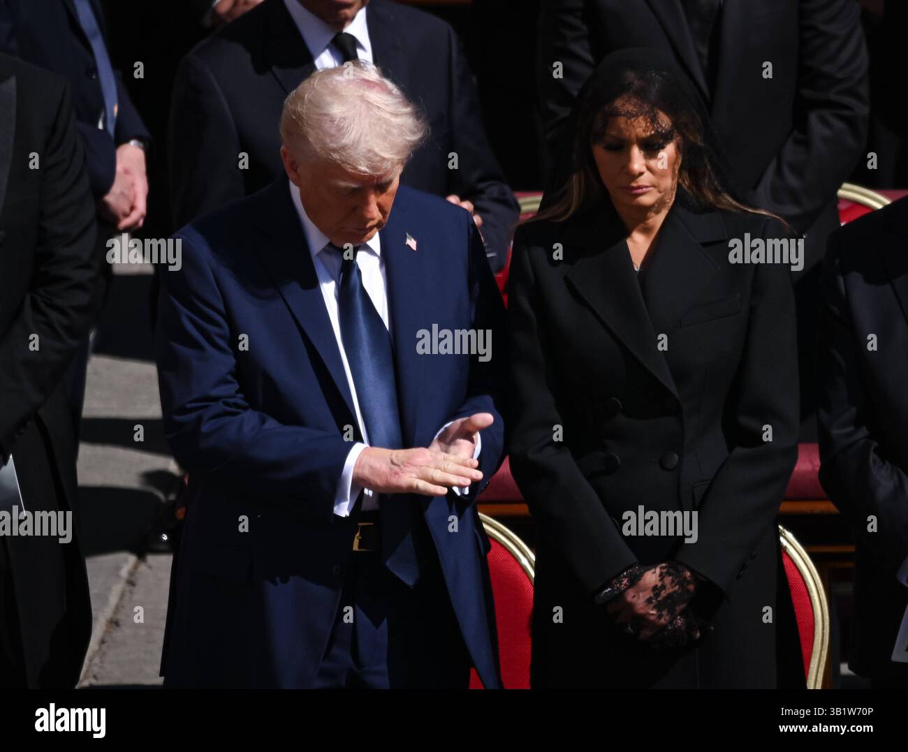 Rom, Vatikan 26.04.2025 Beerdigung Papst Franziskus: Praesident Donald ...