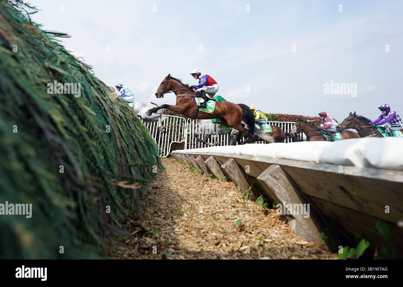 Runners and riders during the bet365 Josh Gifford Novices' Handicap ...