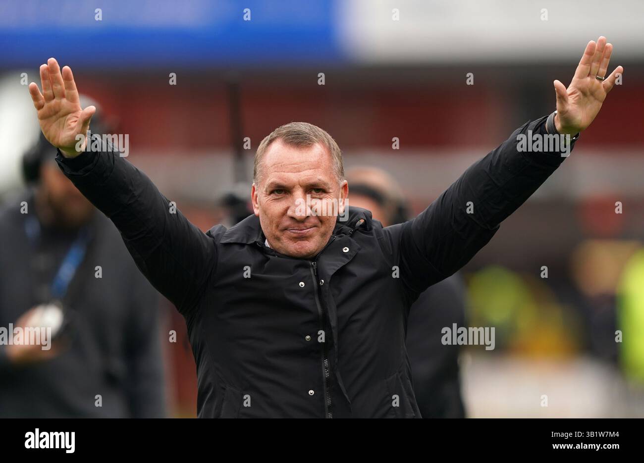 Celtic manager Brendan Rodgers celebrates victory in the William Hill ...
