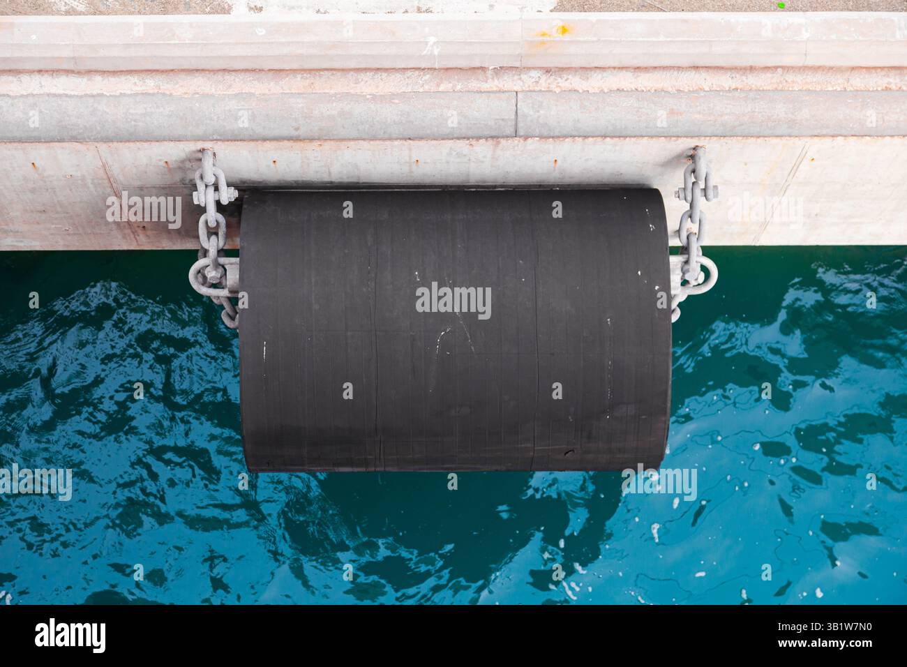 New empty concrete pier with fender Stock Photo - Alamy