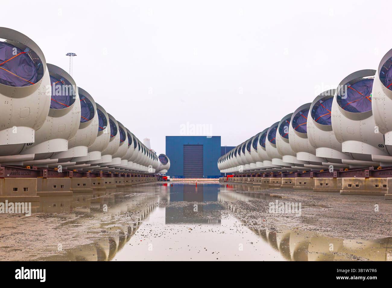 Scanning area for new large wind turbine rotors Stock Photo - Alamy