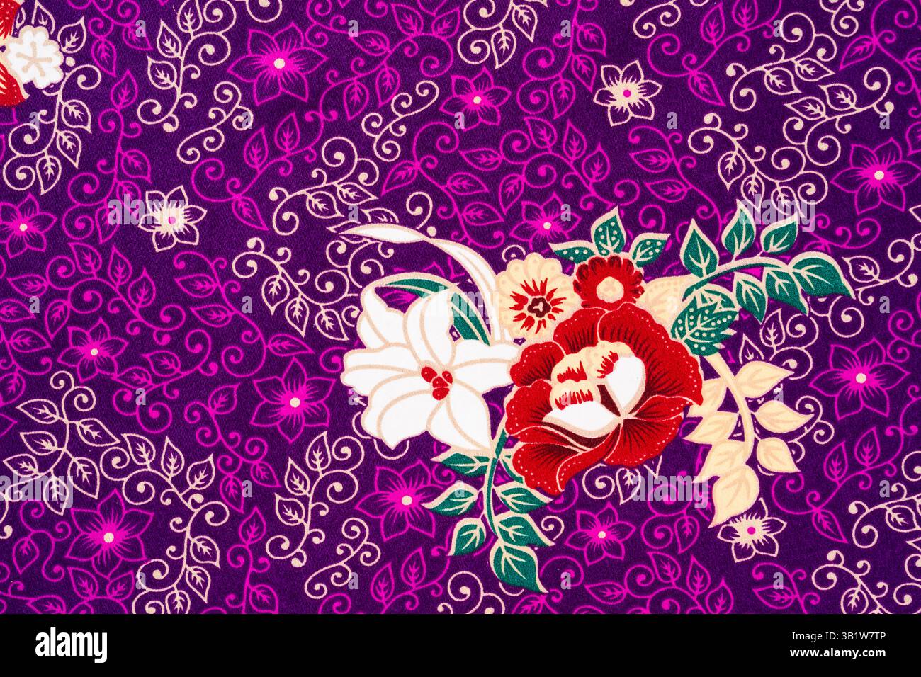 The charm of batik with various patterns and colors with floral motifs ...