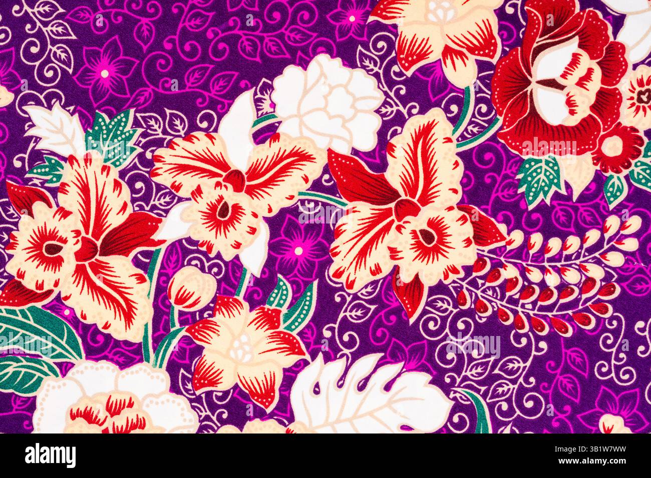 The charm of batik with various patterns and colors with floral motifs ...