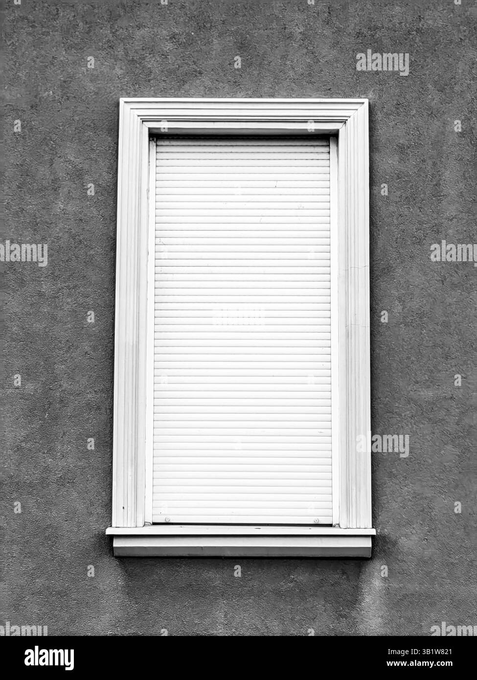 White blinds closed window Black and White Stock Photos & Images - Alamy