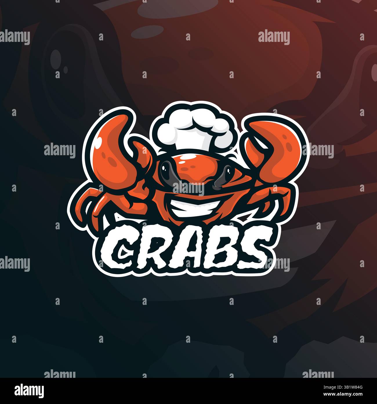Crabs mascot logo design vector with modern illustration concept style ...