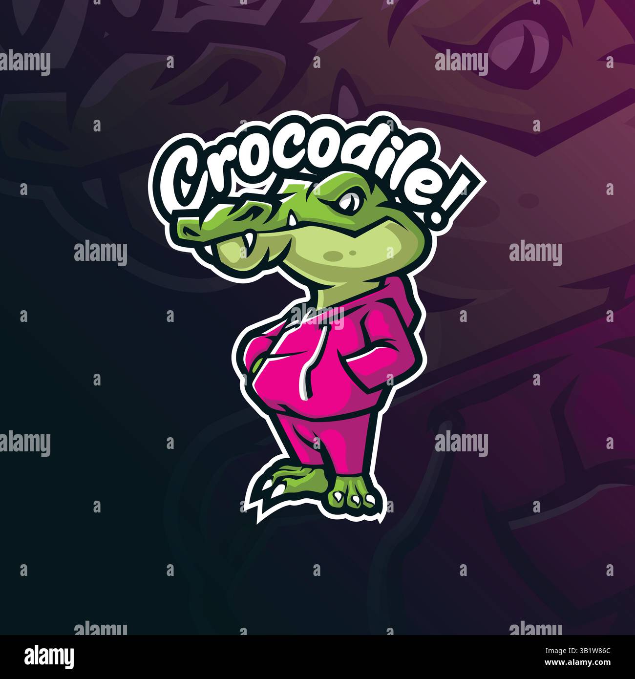 Crocodile mascot logo design vector with modern illustration concept ...