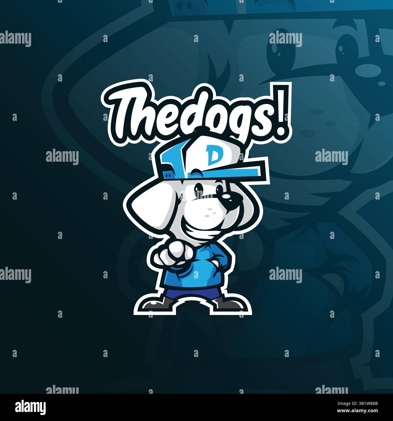 Dog mascot logo design vector with modern illustration concept style ...