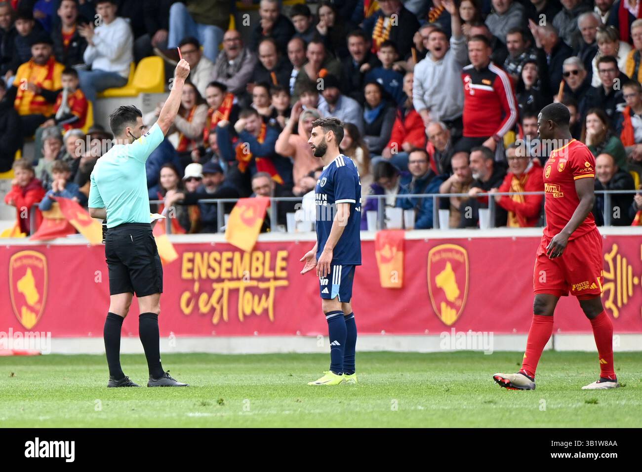 20 Julien LOPEZ (pfc) during the ligue 2 BKT match between Rodez and Paris FC at Paul Lignon ...