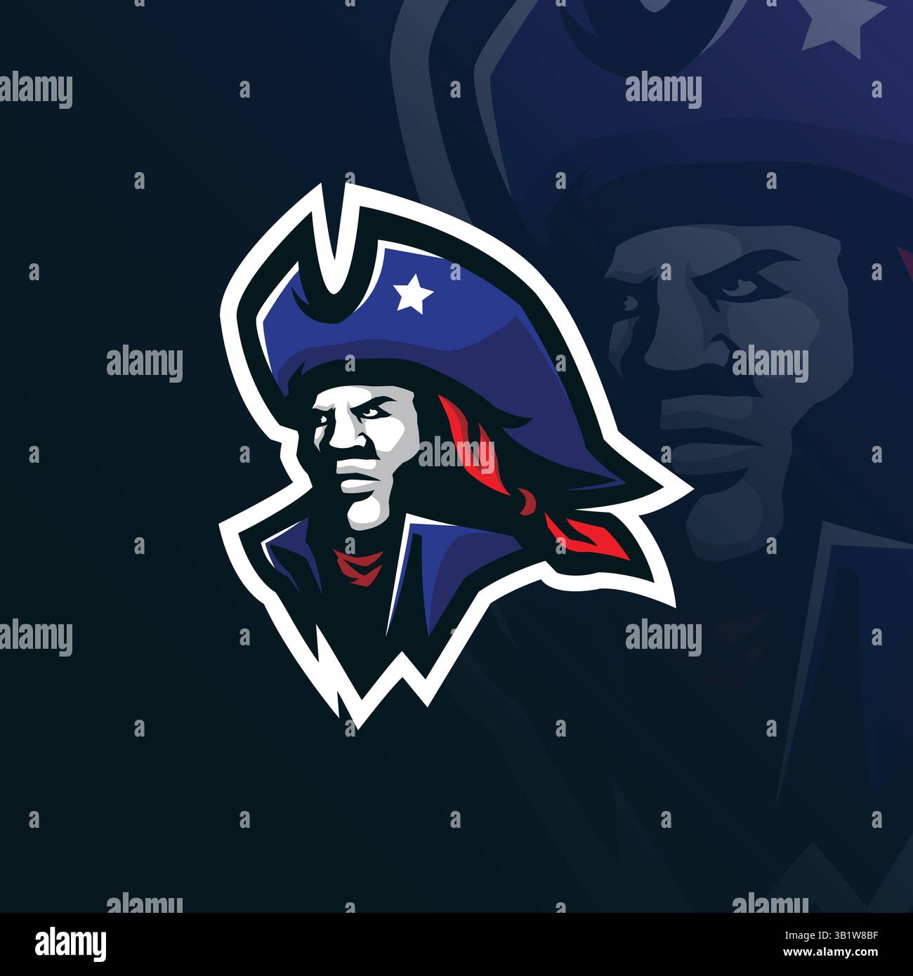 Patriot mascot logo design vector with modern illustration concept ...