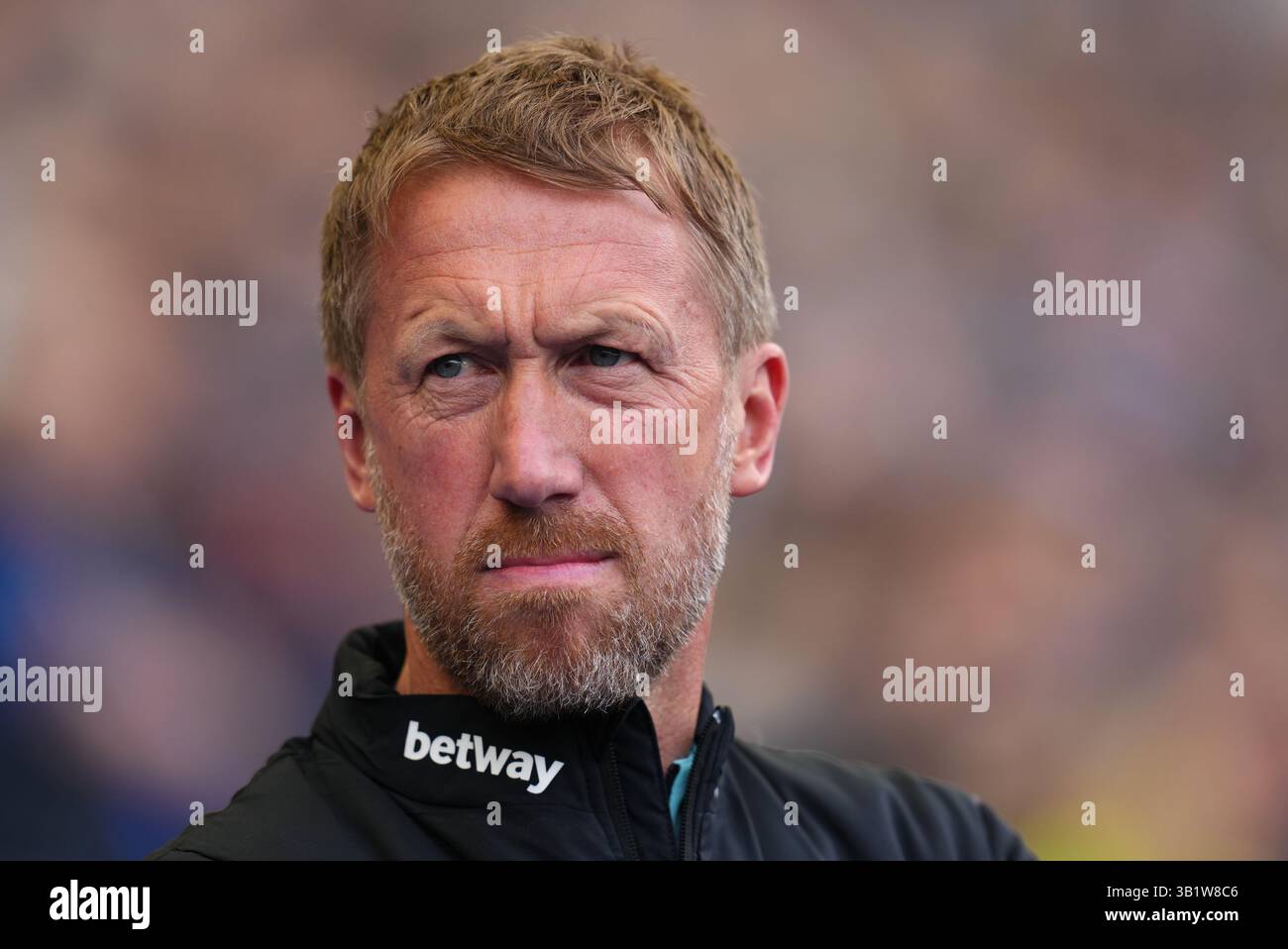 West Ham United manager Graham Potter on the touchline before the ...