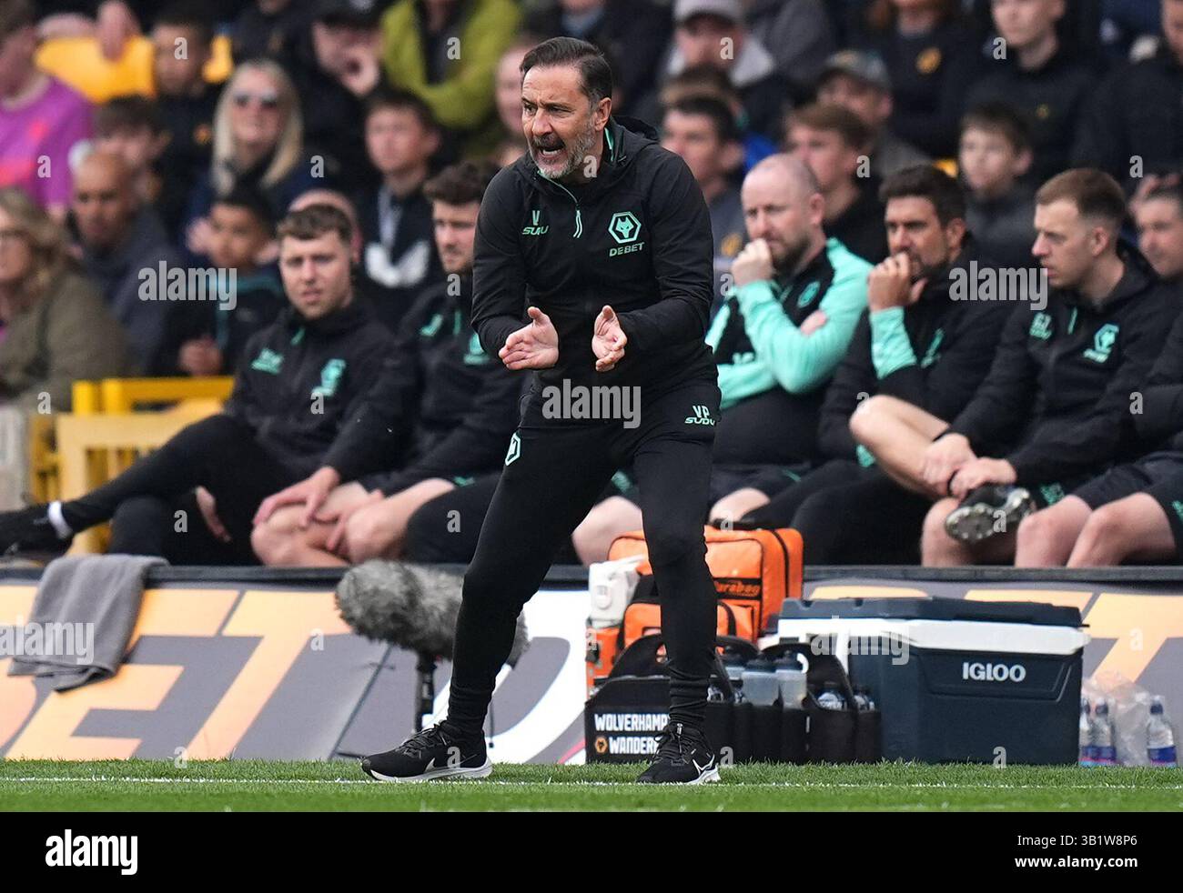 Wolverhampton Wanderers manager Vitor Pereira on the touchline during ...