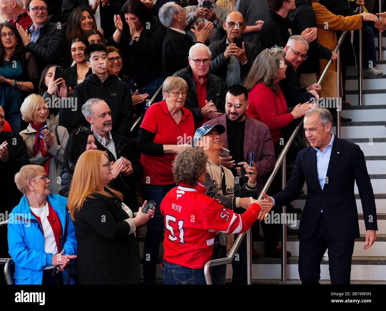 King City, Canada. 26th Apr, 2025. Liberal Leader Mark Carney makes a ...