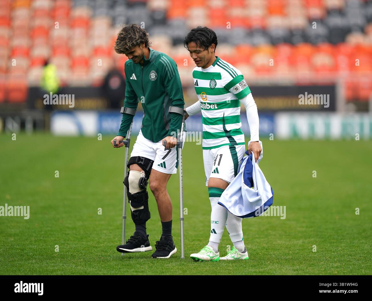 Celtic's Jota and Reo Hatate celebrate victory in the William Hill ...