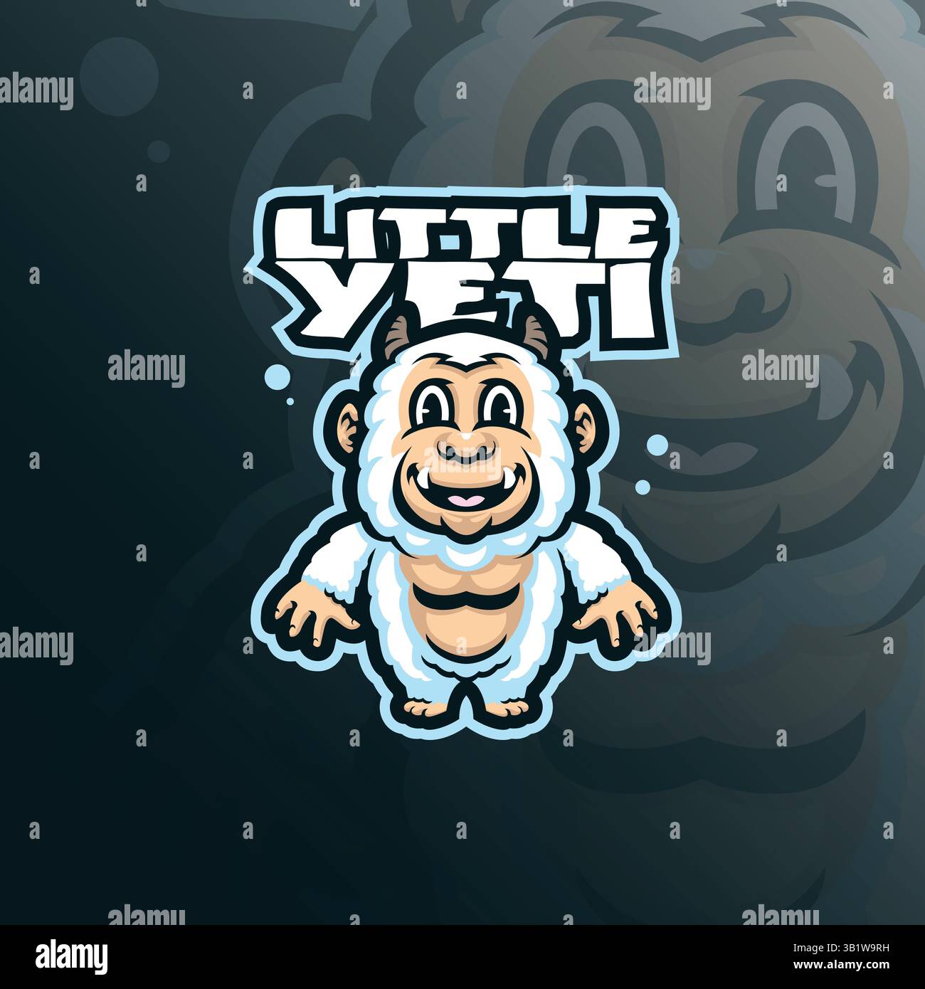 yeti mascot logo design vector with modern illustration concept style ...