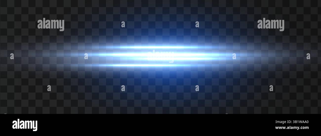 Laser lines of light. Horizontal neon light. Neon horizontal speed ...