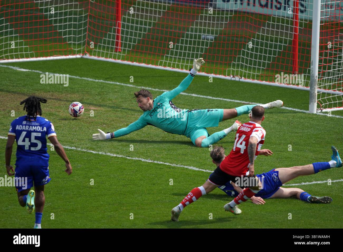 Doncaster Rovers' Billy Sharp scores against Bradford City during the ...