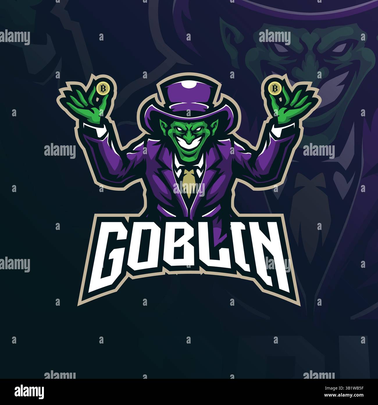 Goblin mascot logo design with modern illustration concept style for ...