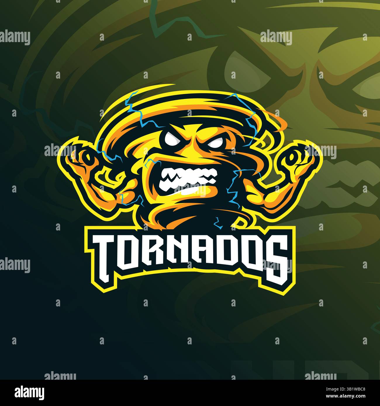 Tornado mascot logo design with modern illustration concept style for ...