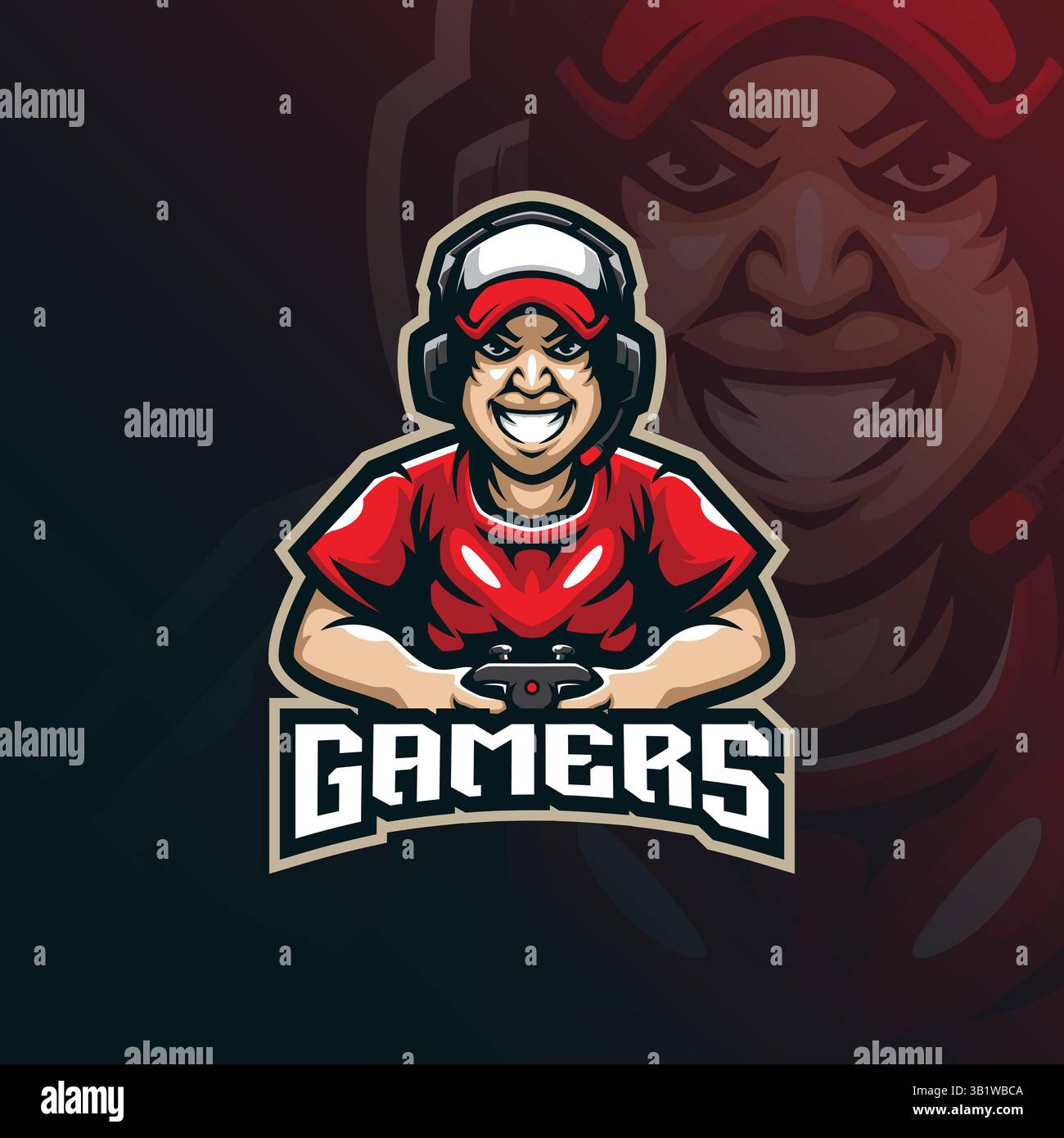 Gamer mascot logo design with modern illustration concept style for ...