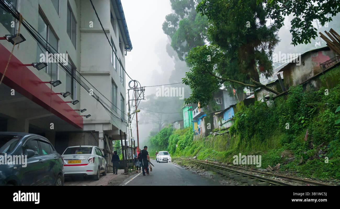 Kurseong, West Bengal,India - 10th August 2023 : Homes and a concrete ...