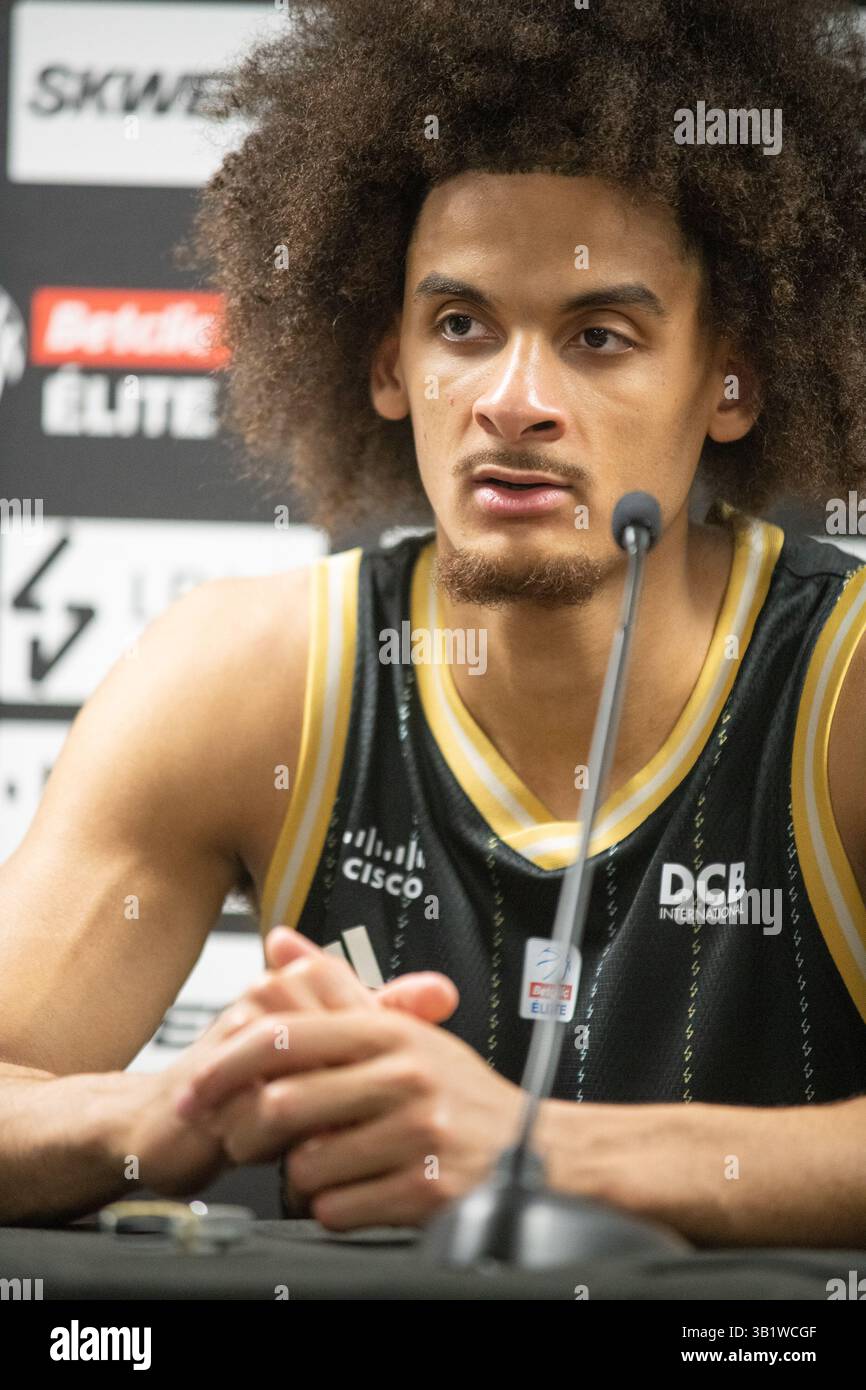 Villeurbanne, France. 25th Apr, 2025. Neal Sako of LDLC Asvel during ...