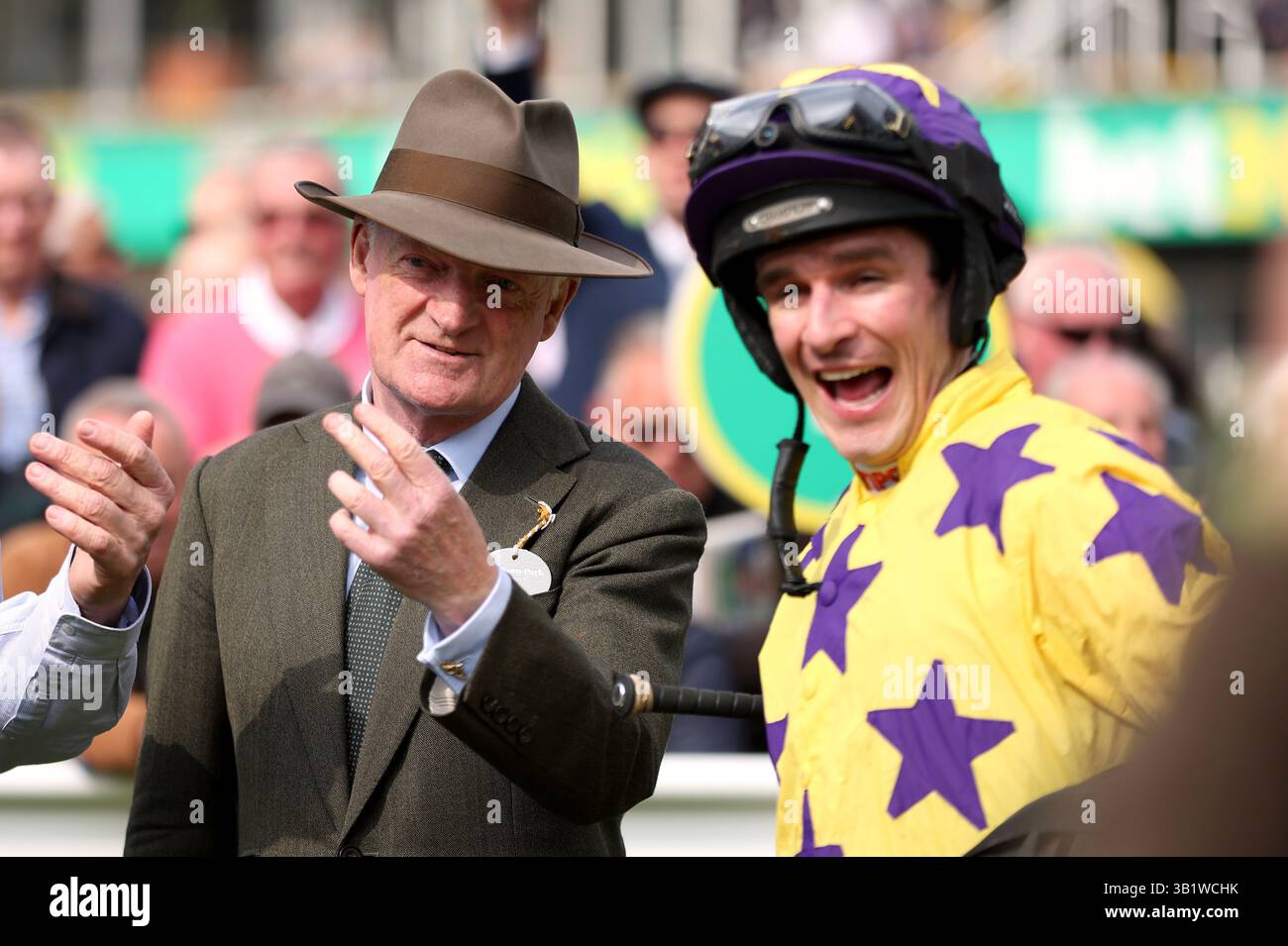 Jockey Danny Mullins and trainer Willie Mullins after winning the ...